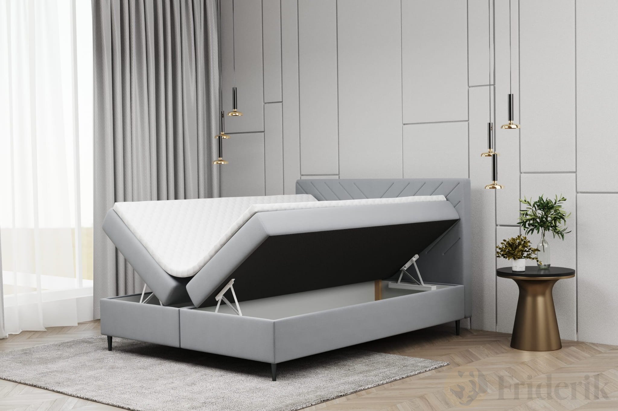 Boxspringbett TICA Hotelbett mit zwei Bettkasten kontinentales Bett ...