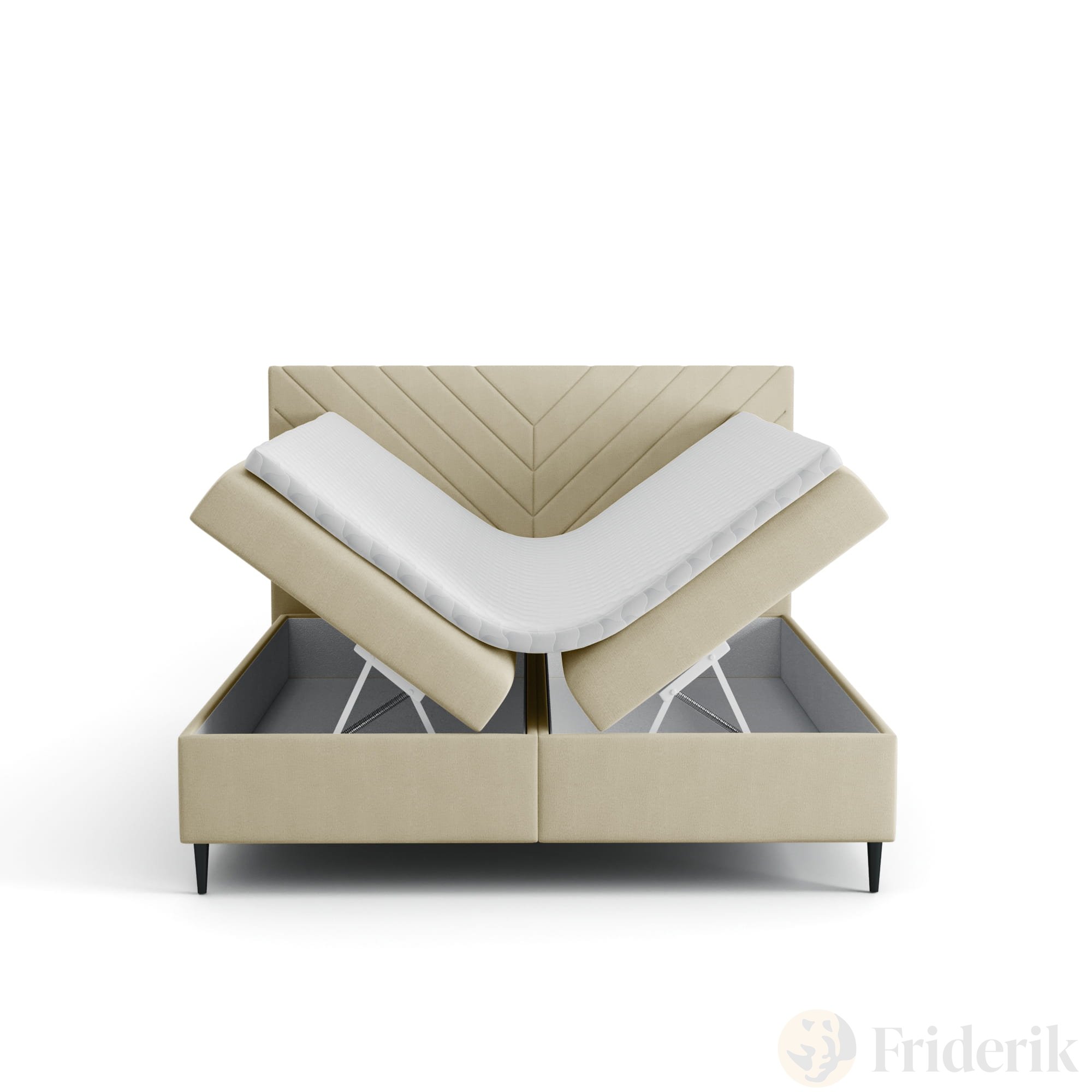 Boxspringbett TICA kontinentales Bett mit zwei Bettkasten und Topper ...