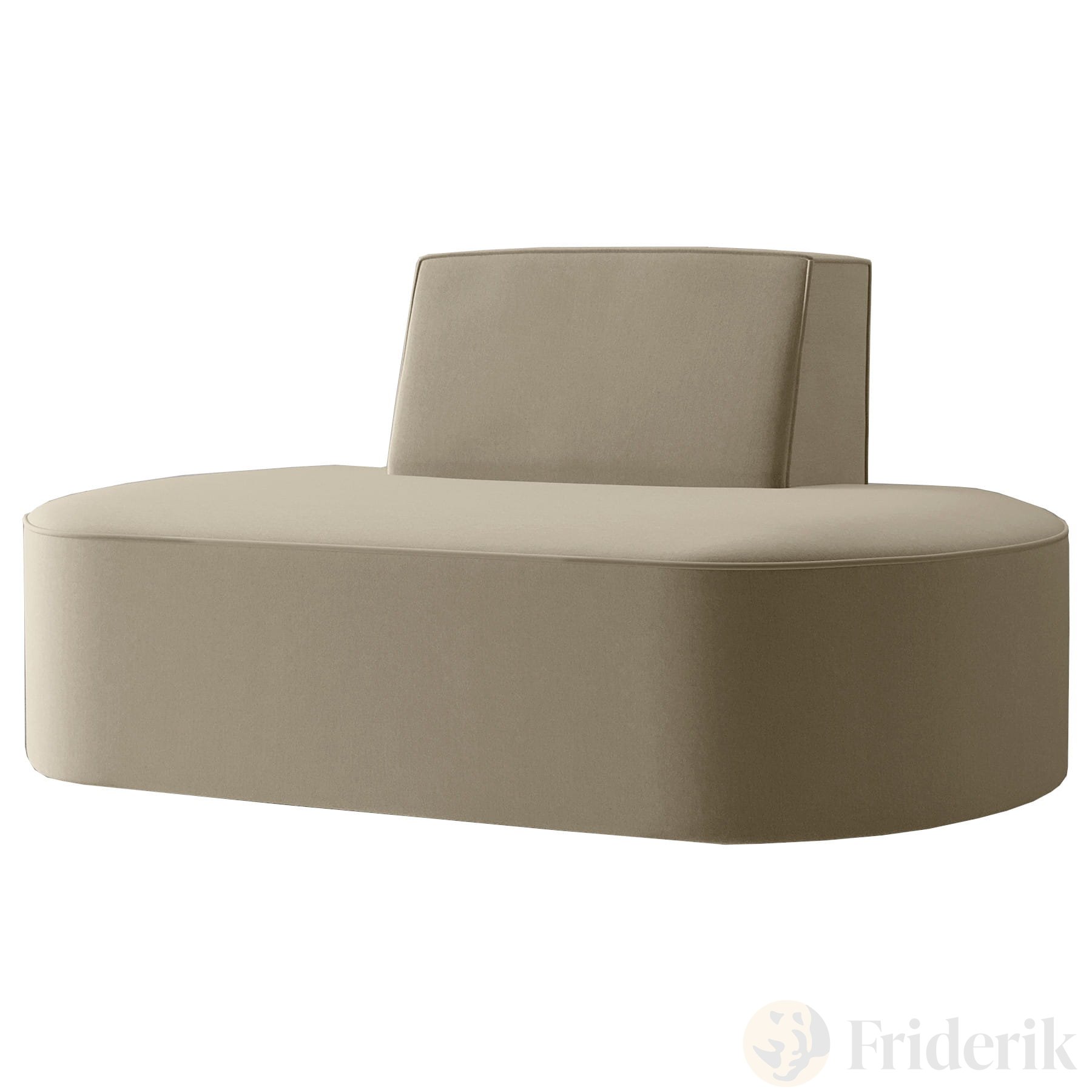 Sofa DALIA 1-Sitzer Sessel Velvet Beige Stoff (Opera) friderik.eu
