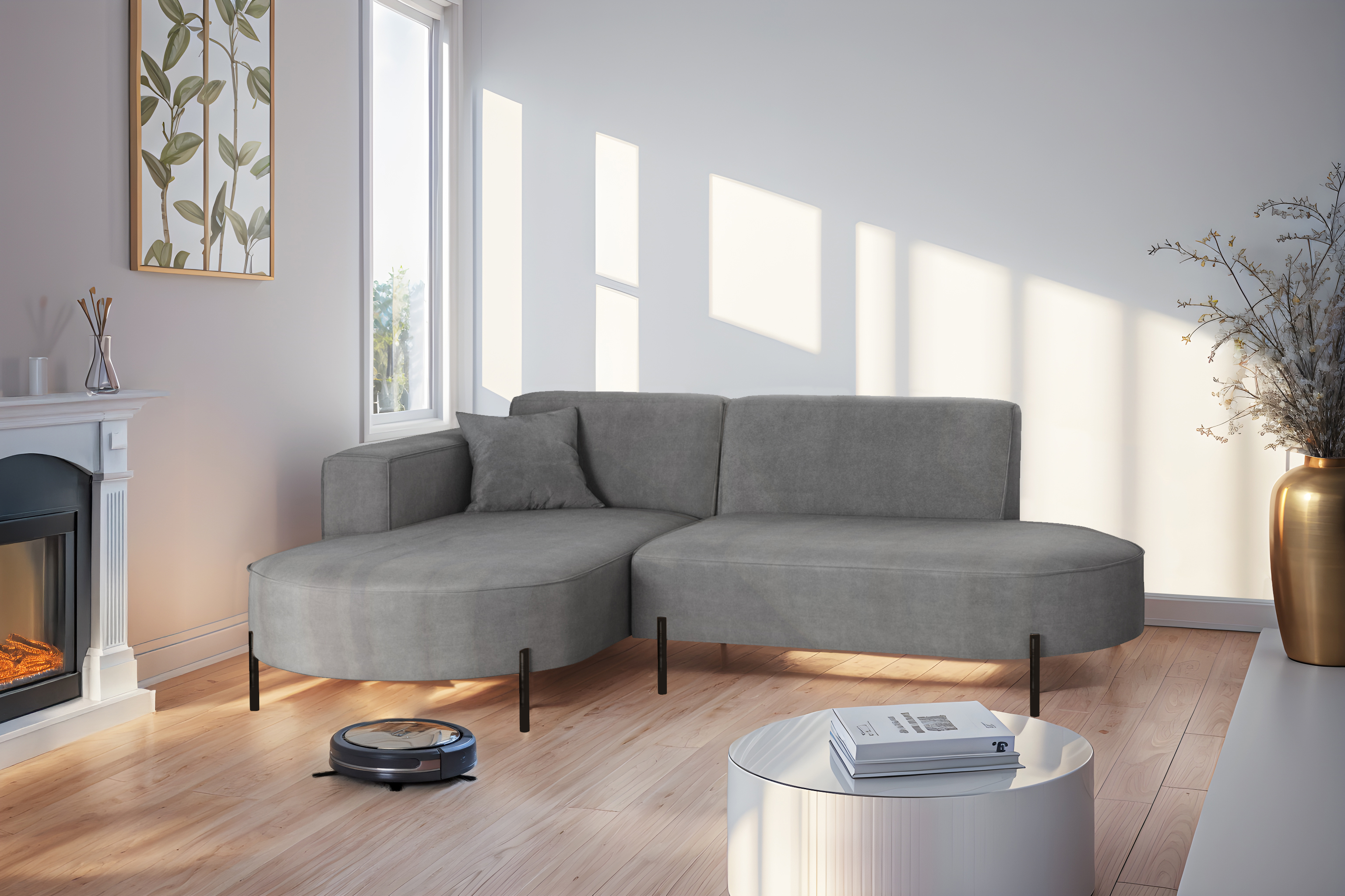 Parma Studio Hills – Ecksofa L-Form, Metallfüße, HR-Schaum & hoher ...